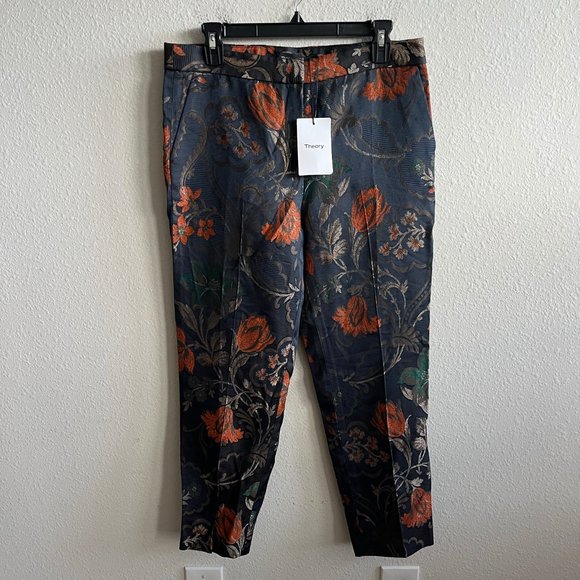 Theory | Pants & Jumpsuits | Nwt Theory Womens Floral Easy Slim Leg ...